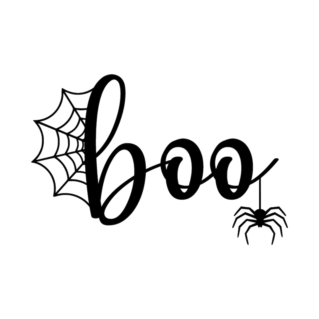 Spider Web Boo Halloween SVG, Cricut Cut File (digital Download) - Etsy