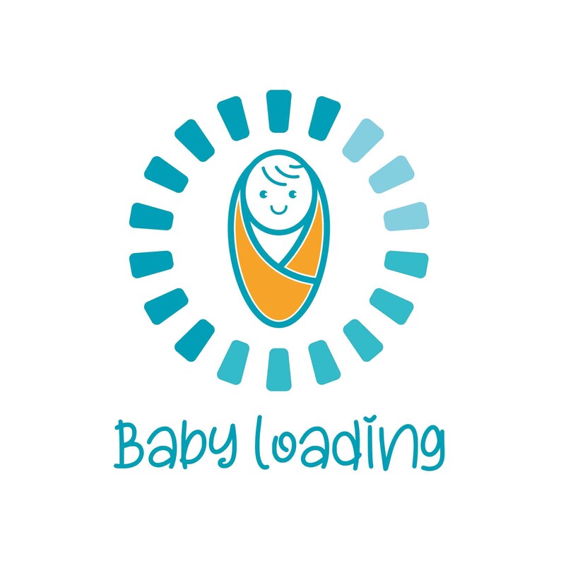 Baby Loading, Smiling Baby in Swaddling, Cricut Design Cut File SVG ...