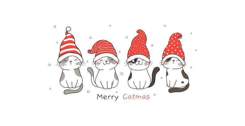 Christmas Cats SVG, Merry Catmas Gnome, Cricut Cut Files (digital ...