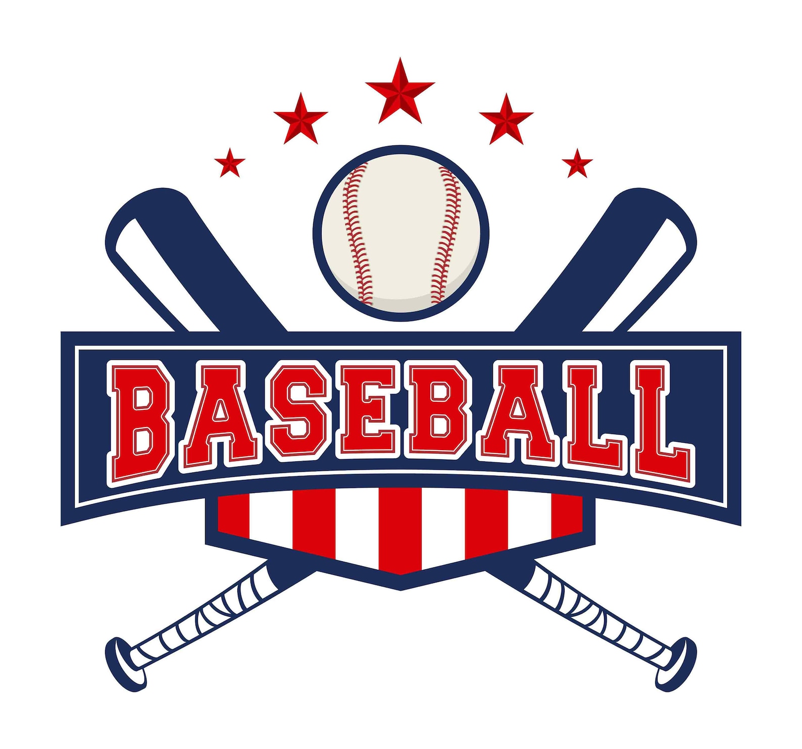 Baseball Logo SVG: Ball & Bats Clipart (digital Download) - Etsy