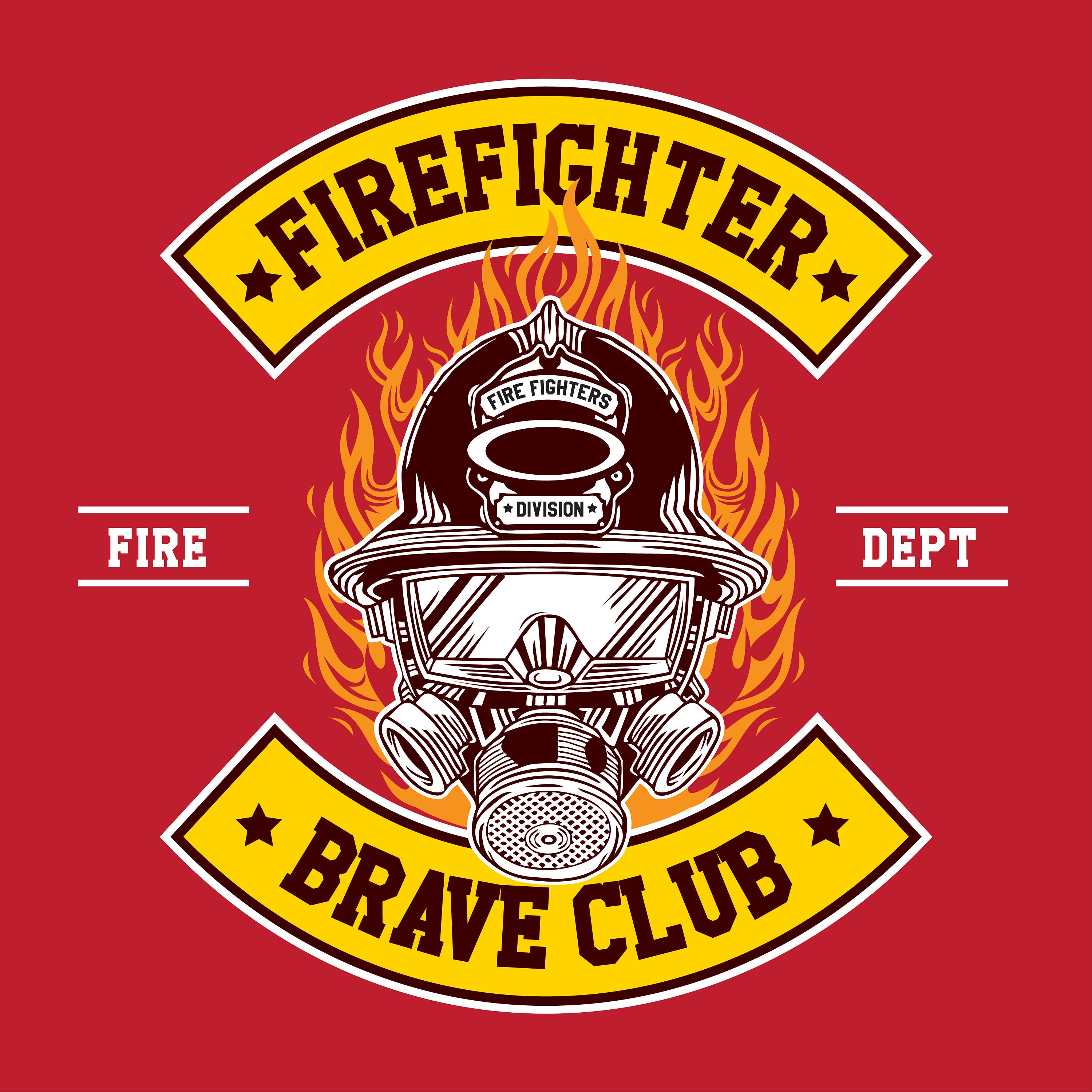 Firefighter, Brave Club, Fire Dept. Cricut Design Cut File SVG + PNG ...