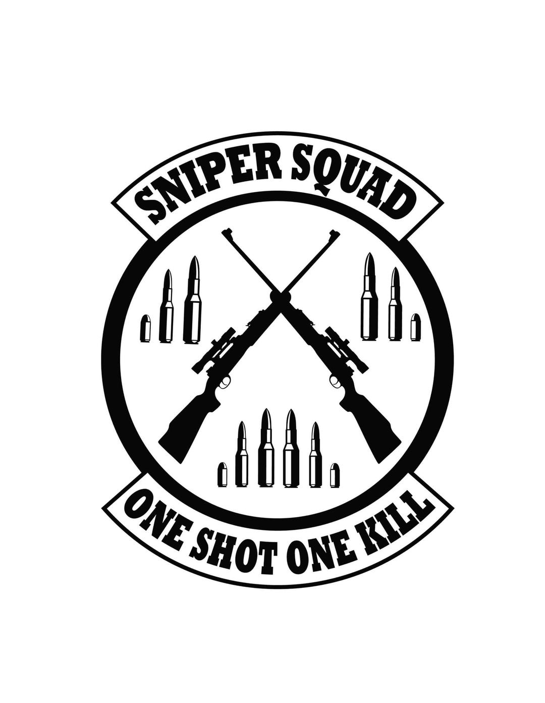 Sniper Squad SVG: One Shot One Kill, Layered Cut File (digital Download ...