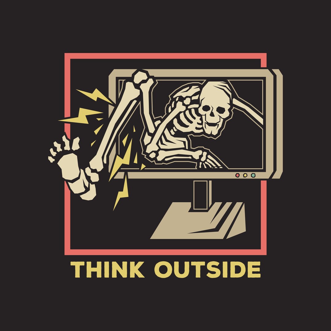Skeleton Monitor Clipart, Think Outside Design (svg, Png, Eps, Ai ...