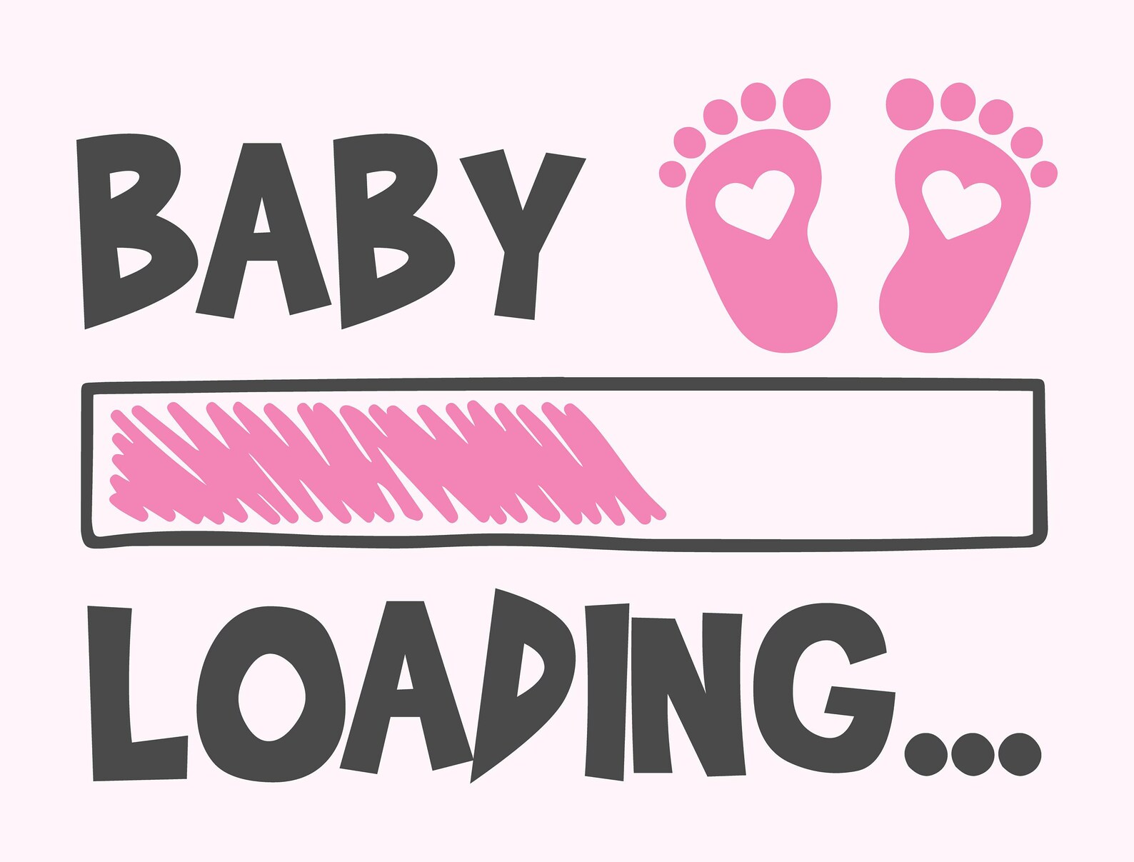Baby Girl Loading, Editable Layered Cricut Design Space Cut File SVG ...