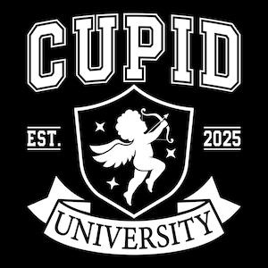 Cupid University, Black, White and Red Versions, Cricut Design Cut File ...
