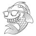 Cartoon Fish : Glasses, Snob Fish, Layered Cricut Design Cut File SVG ...