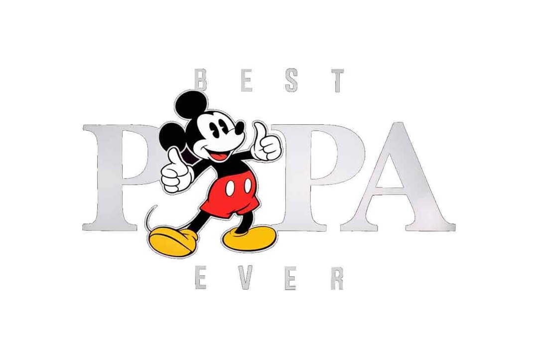 Best Papa Ever Mickey Mouse, Layered Cricut Design Cut Files SVG + PNG ...