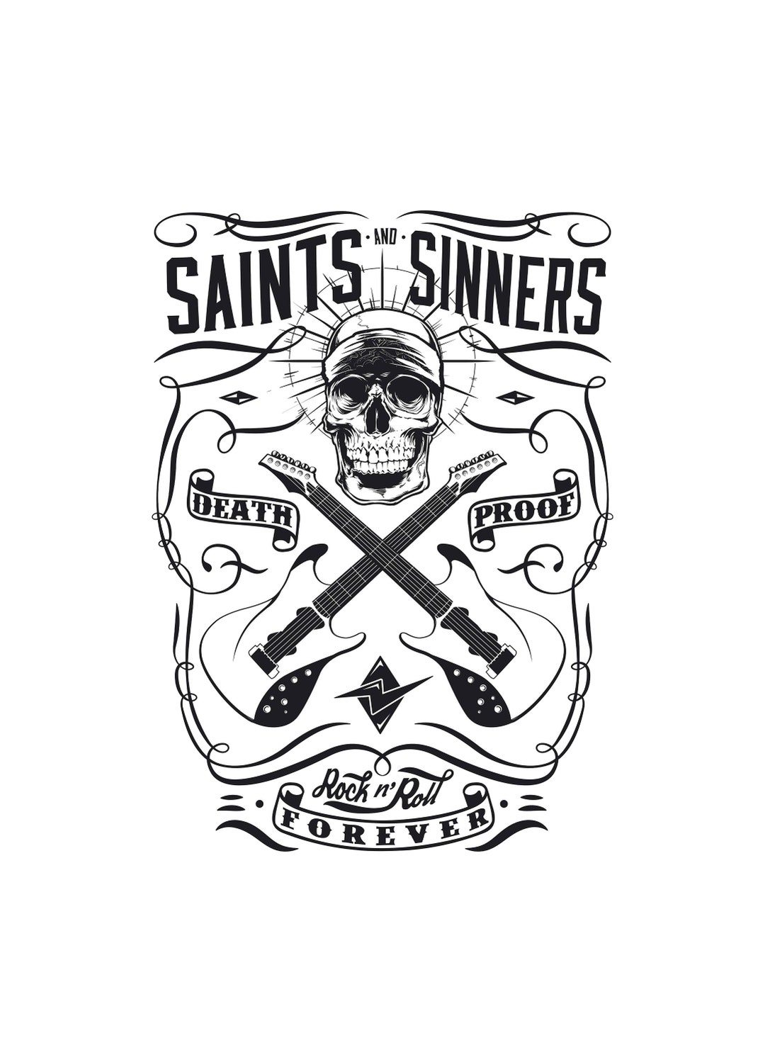 Saints and Sinners, Death Proof, Rock N' Roll Forever, Layered Cut File ...