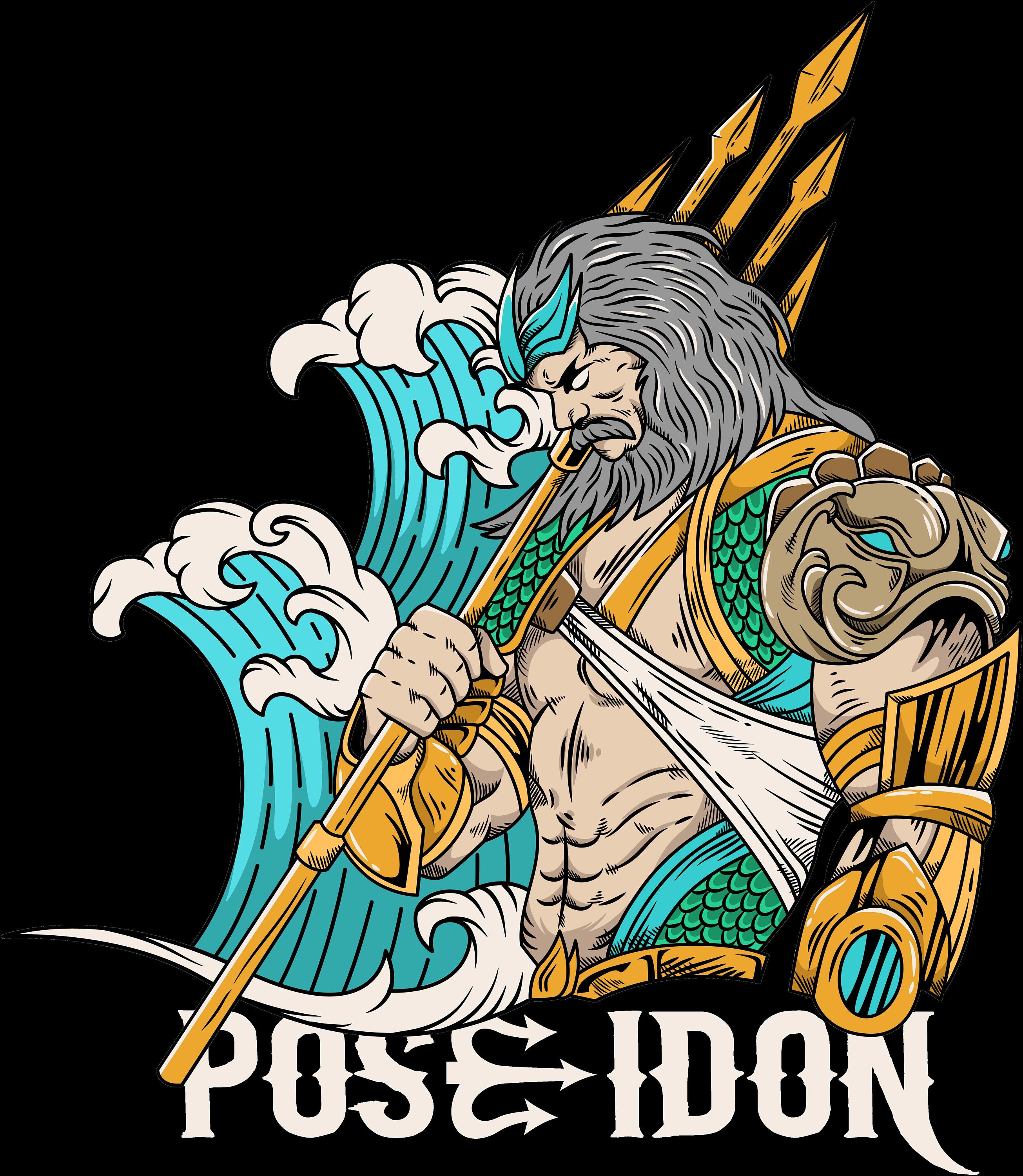 Poseidon : God of Sea, Ancient Greek God, Layered Cricut Design Cut ...