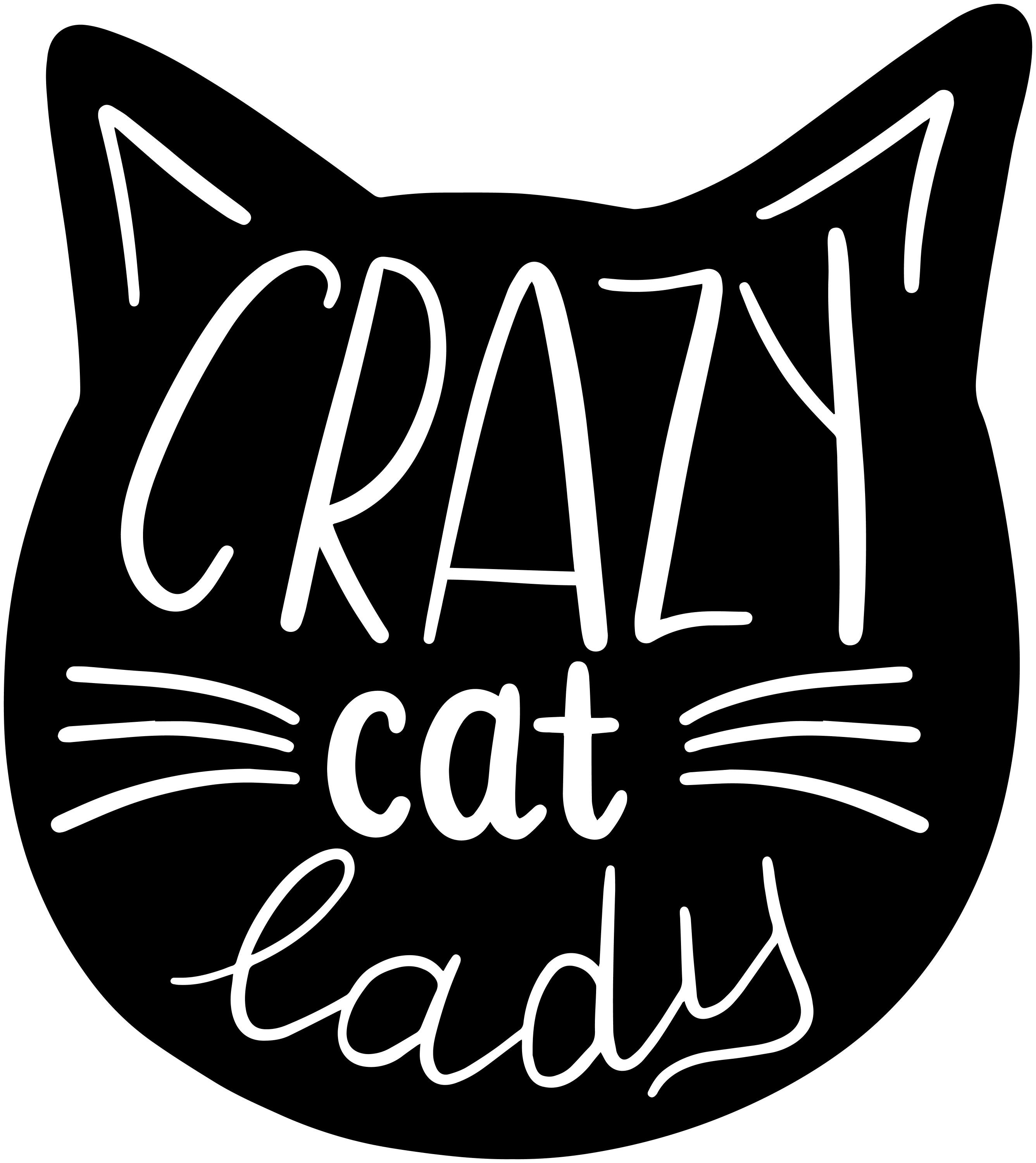 Crazy Cat Lady, Layered Cricut Design Space Cut File SVG + PNG + JPEG ...