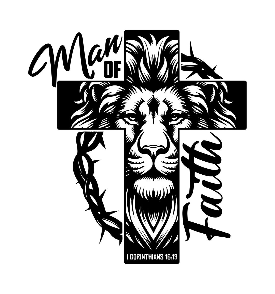 Lion of God SVG: Man of Faith, Christian Cricut Cut File (digital ...