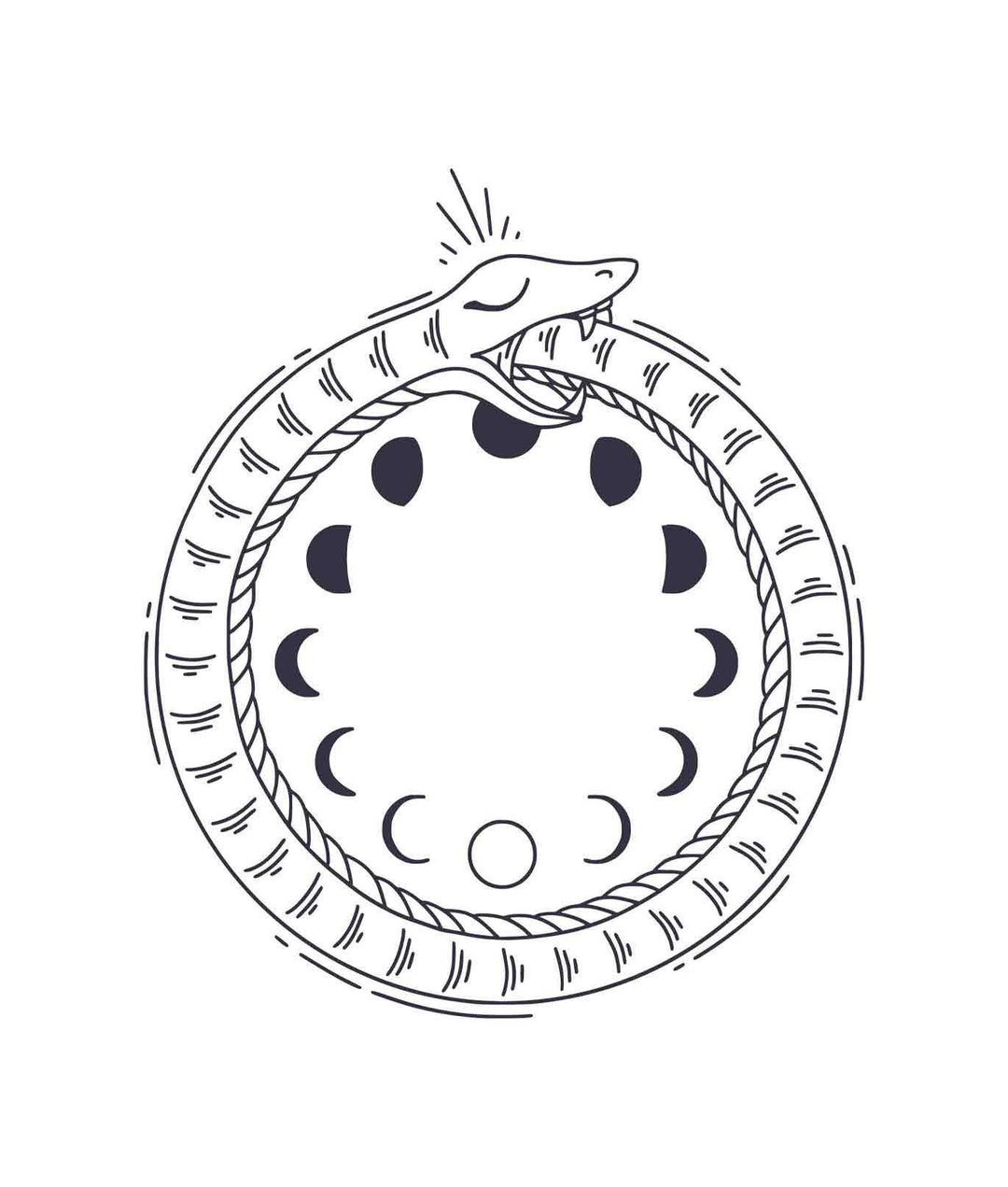 Ouroboros Dragon SVG: Serpent Eating Tail Clip Art (digital Download ...