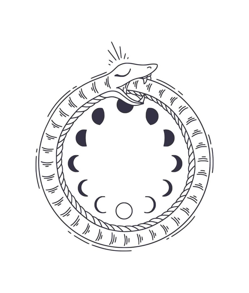 Ouroboros Dragon SVG: Serpent Eating Tail Clip Art (digital Download ...