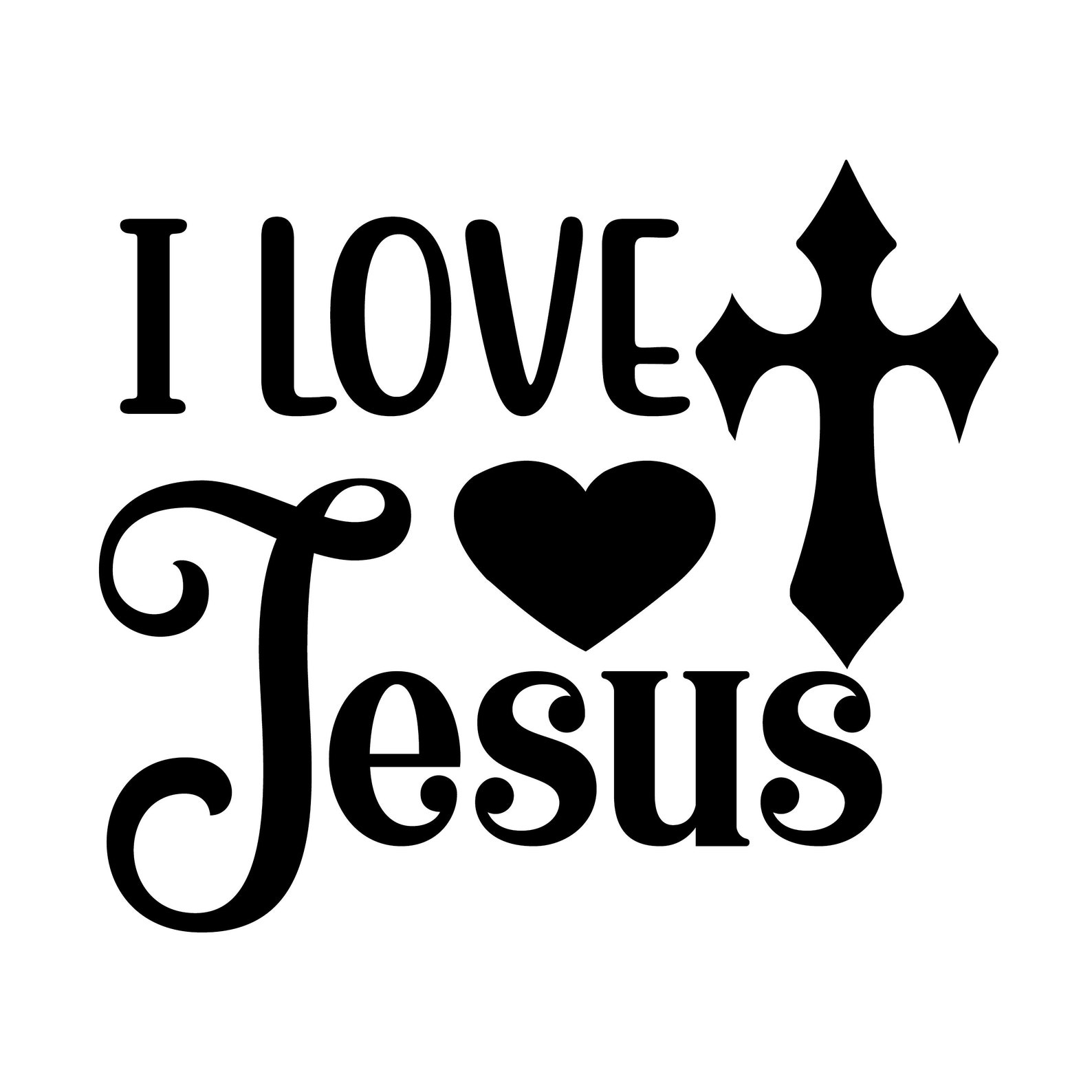 I Love Jesus, Layered Cut File SVG + PNG + JPEG + Eps + Ai + Gif + Pdf ...
