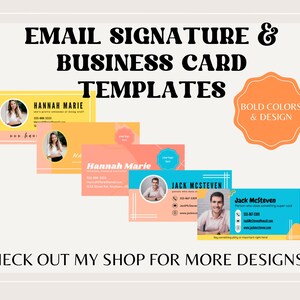 Bold & Fun Email Signature Template | Canva Editable Email Signature ...