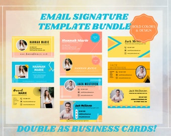 Fun Email Signature Template Canva Editable Email Signature Digital ...