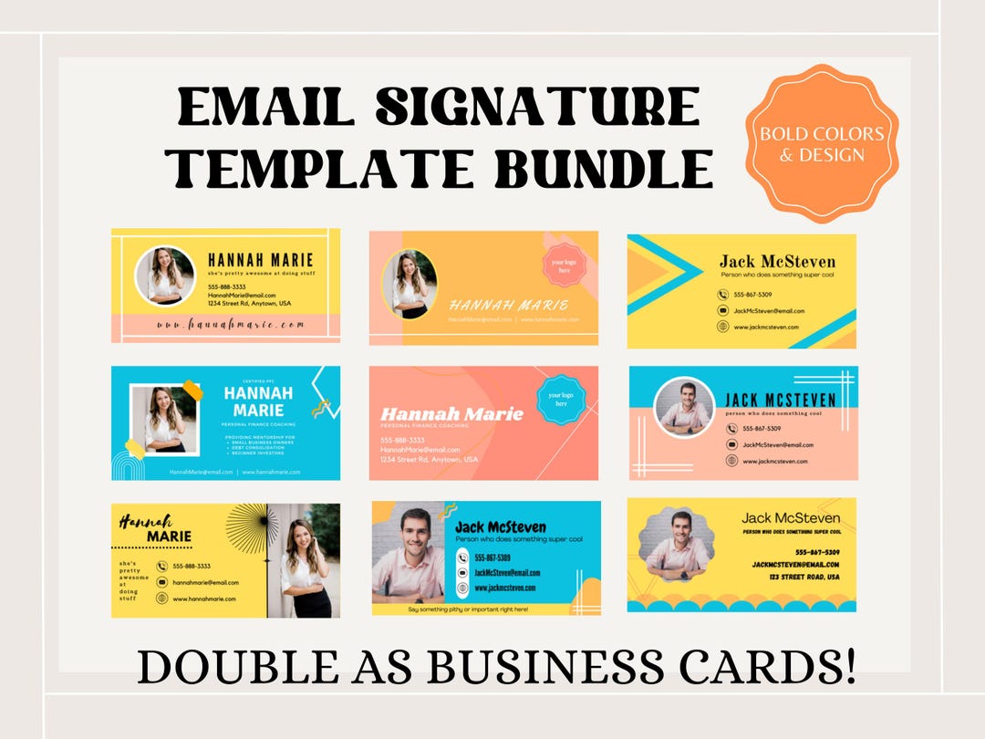 Email Signature Template Bundle | Business Card Template | Canva ...