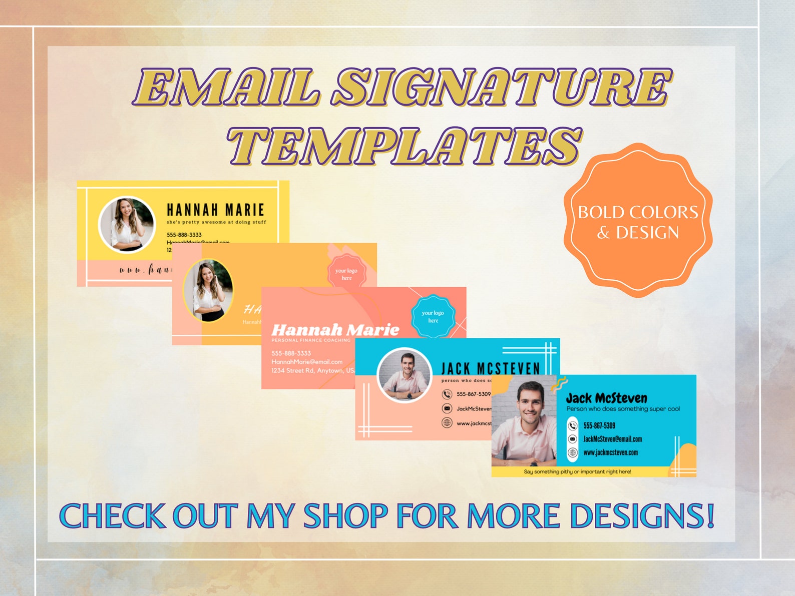 Email Signature Template Canva Editable Email Signature Digital ...