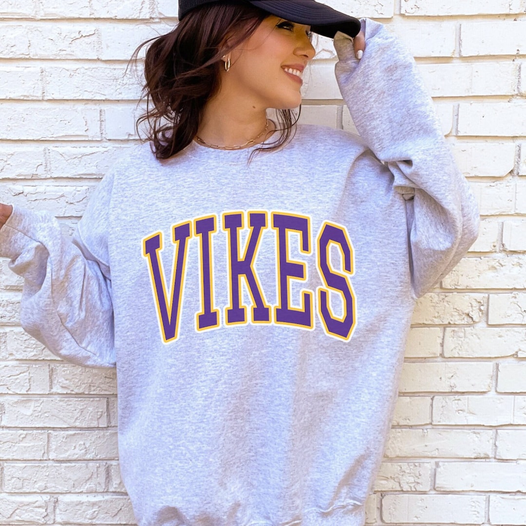 Vikes Sweatshirt, Minnesota Vikings Crew Neck Womens, MN Vikings ...