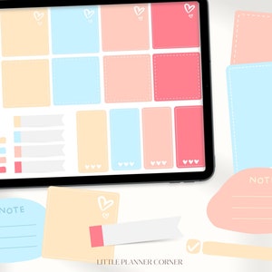 Summer Palette Widget Goodnotes Stickers|note Taking Digital Stickers ...