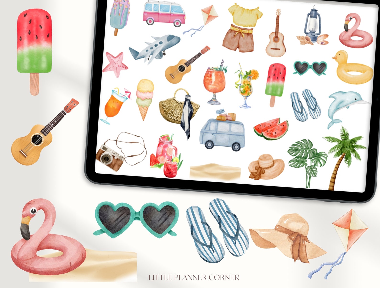 August 2024 Vol1 Goodnotes Stickers|everyday Digital Stickers| Vacation ...