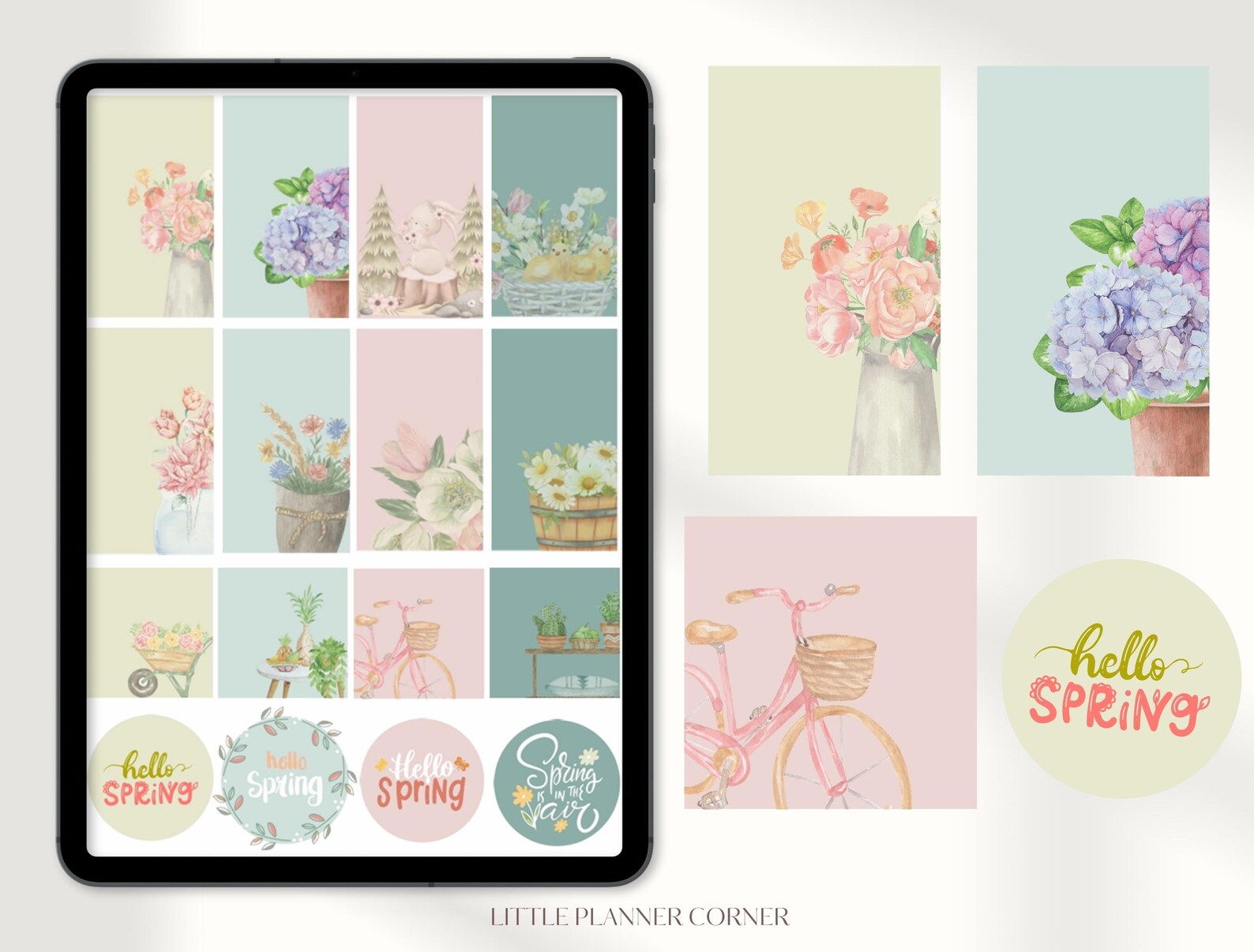 April 2025 Shapes Background Goodnotes Stickers| Easter Digital ...
