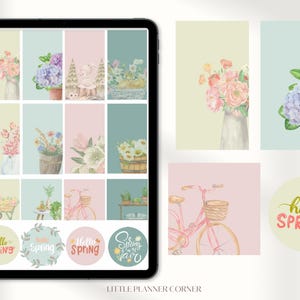 April 2025 Shapes Background Goodnotes Stickers| Easter Digital ...
