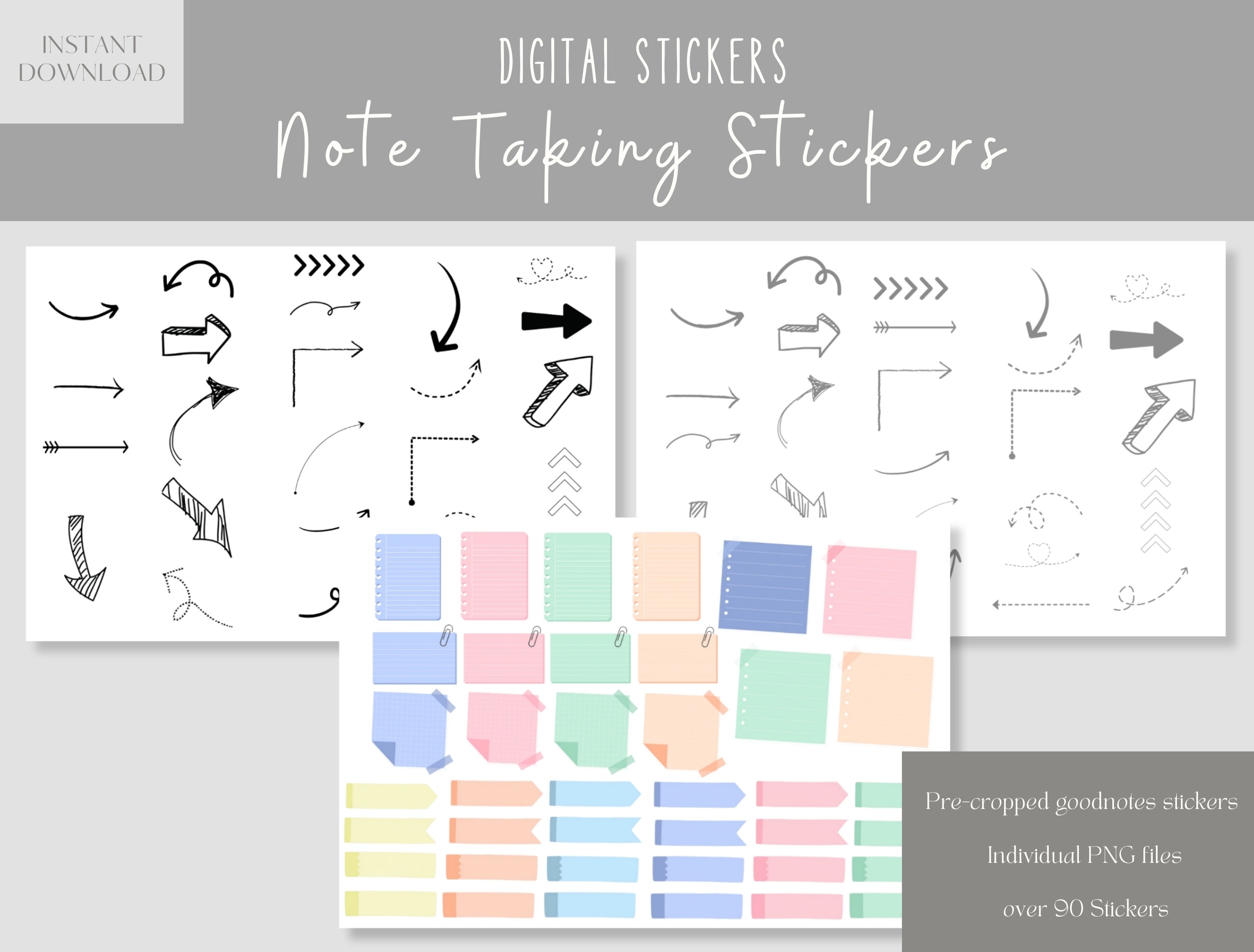 Note Taking Goodnotes Stickers|everyday Digital Stickers|study Digital ...