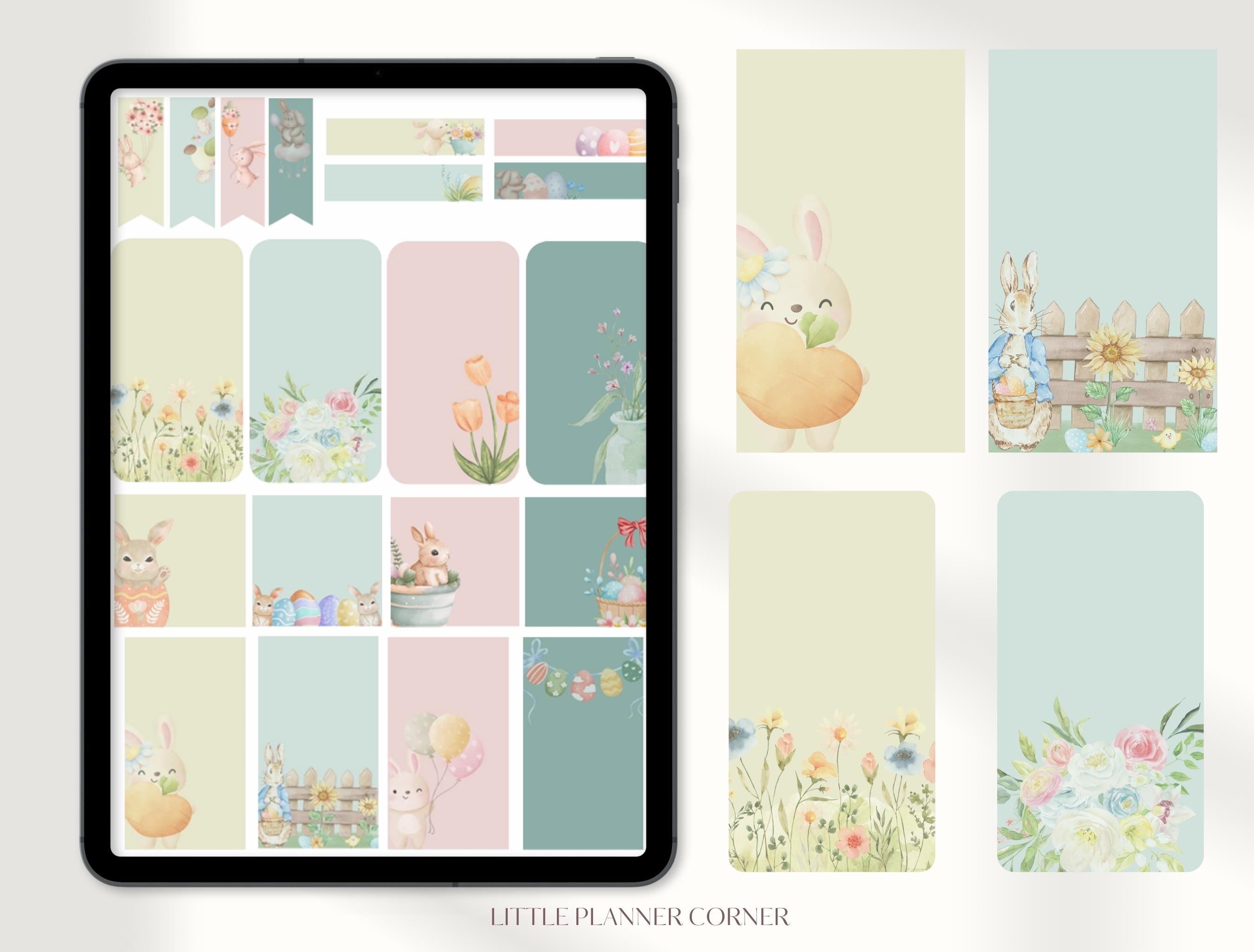 April 2025 Shapes Background Goodnotes Stickers| Easter Digital ...