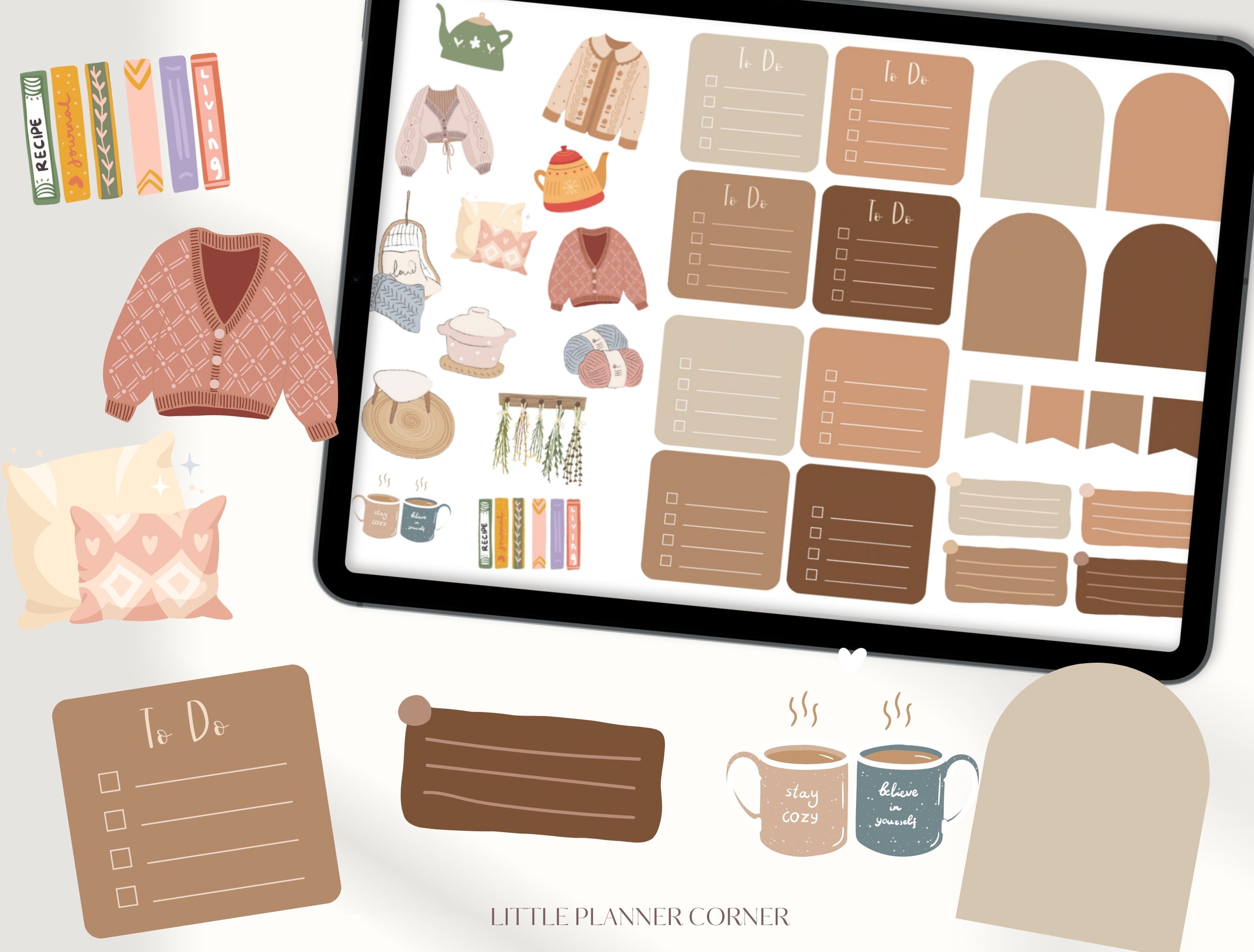 Cozy Daily Goodnotes Stickers|everyday Digital Stickers| Digital ...