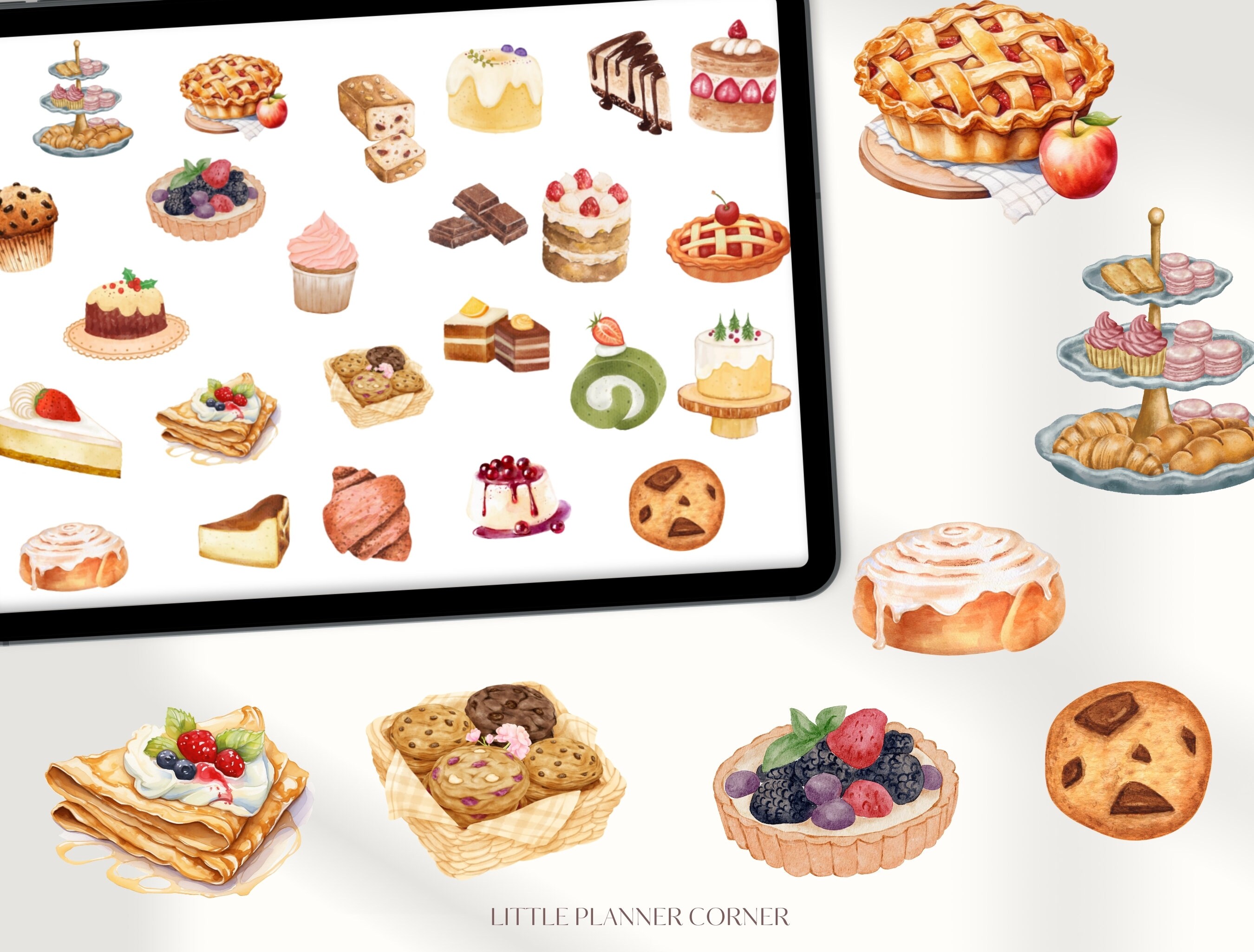 Dessert Fancies Goodnotes Stickers|everyday Digital Stickers| Digital ...