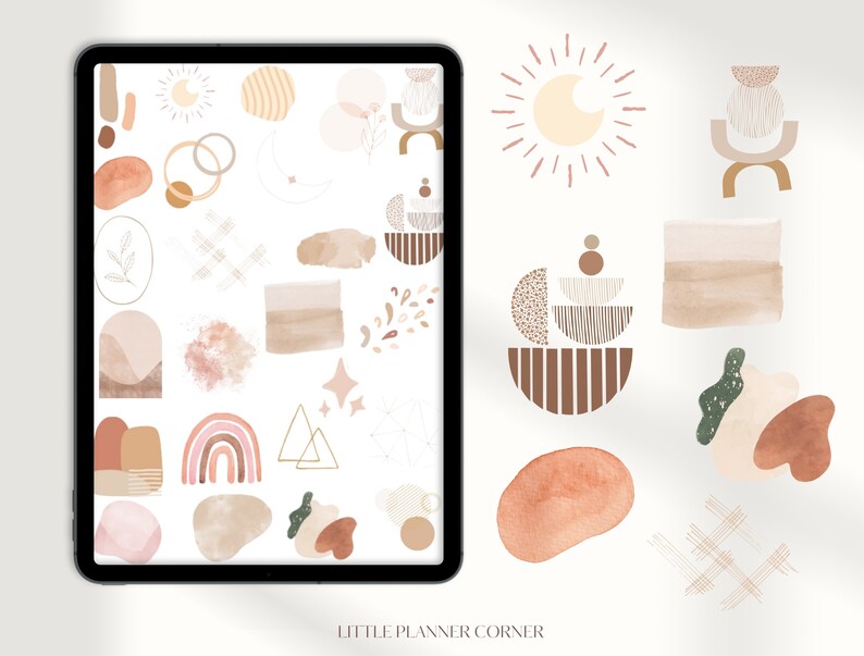 Minimalism Goodnotes Stickers|watercolor Everyday Digital Stickers ...