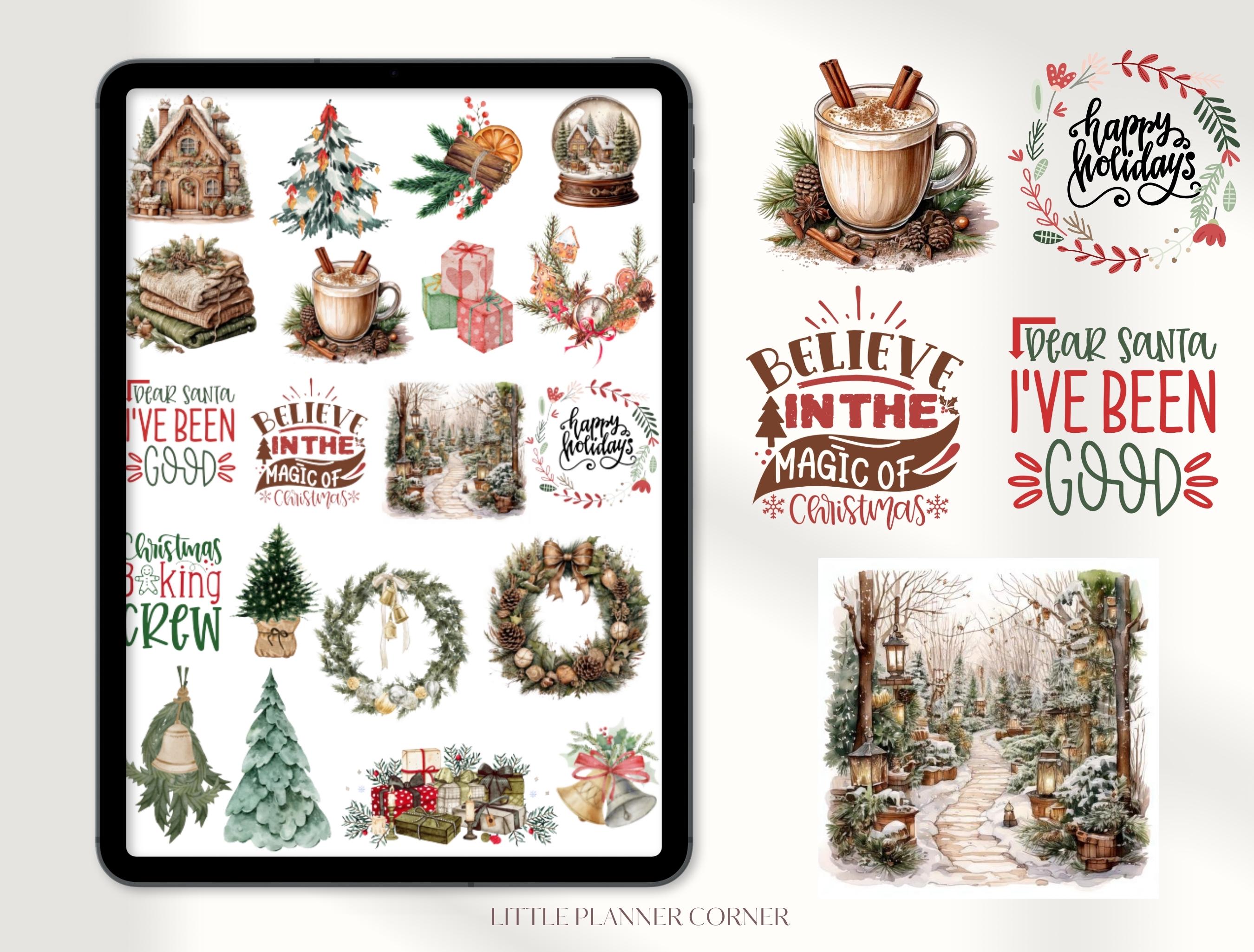 December 2024 Goodnotes Stickers | Digital Clipart | Winter Planner ...