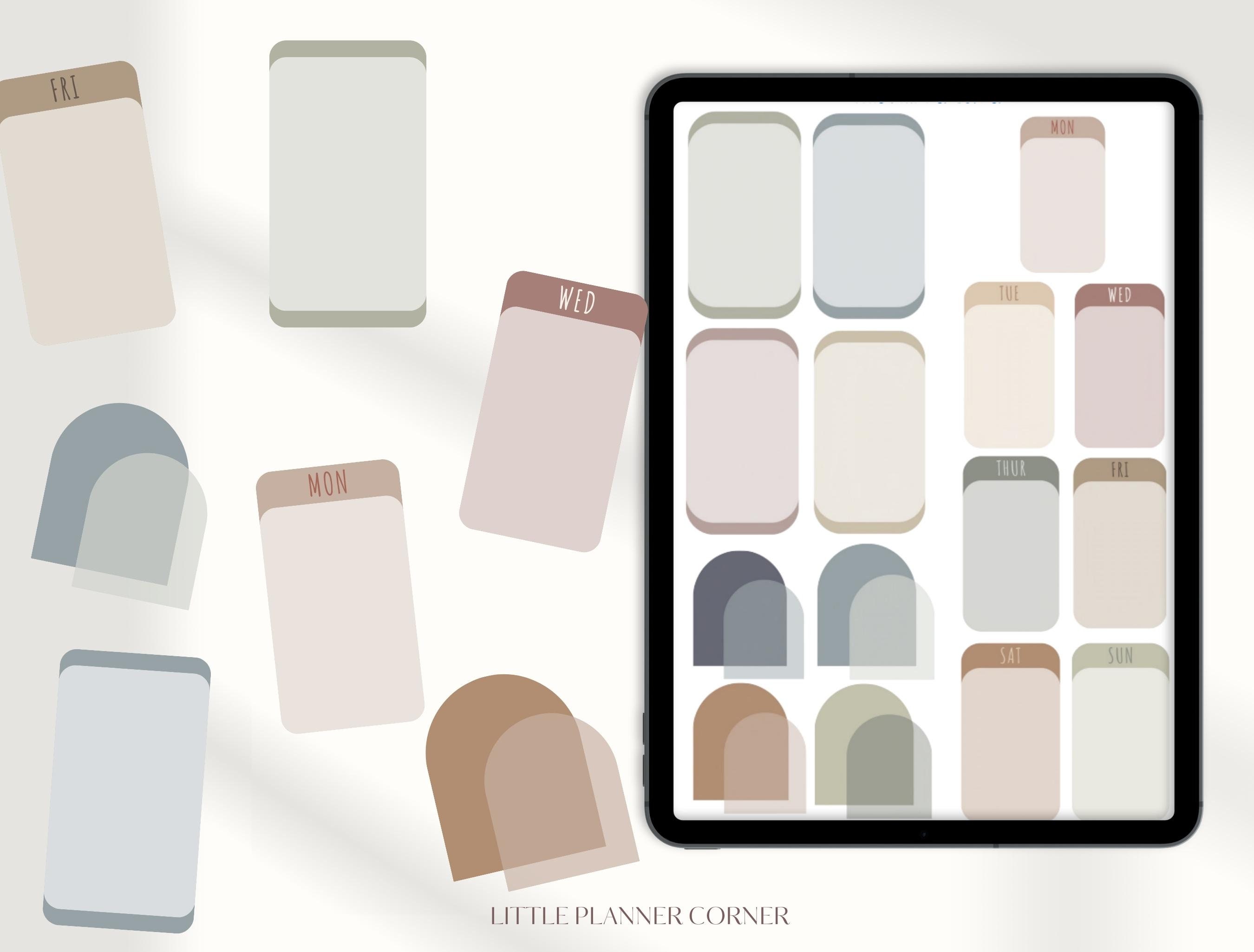 Earth Tone Essential Goodnotes Widget Stickers| Fall Digital Stickers ...
