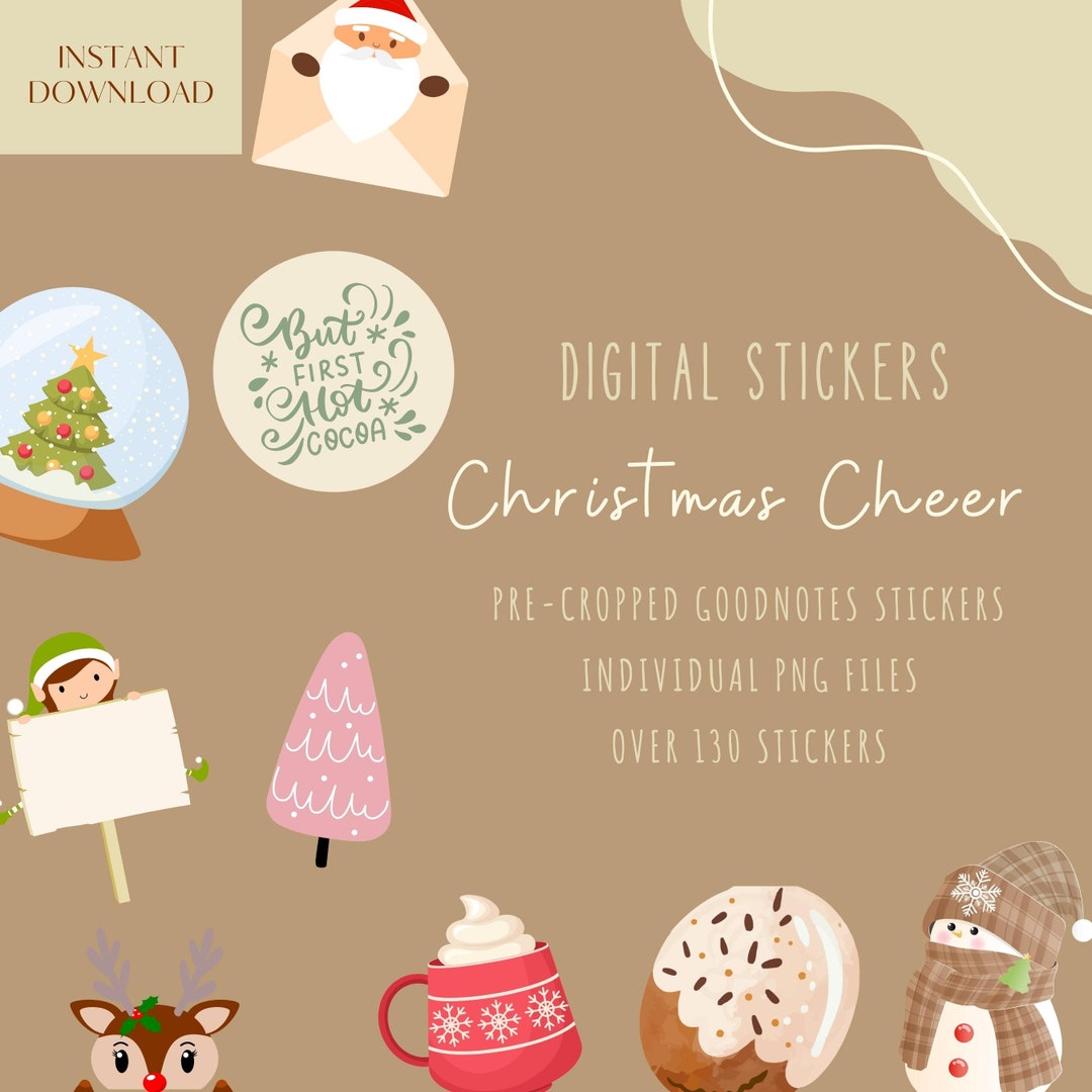 Christmas Cheer Goodnotes Stickers| Everyday Digital Stickers｜planner ...