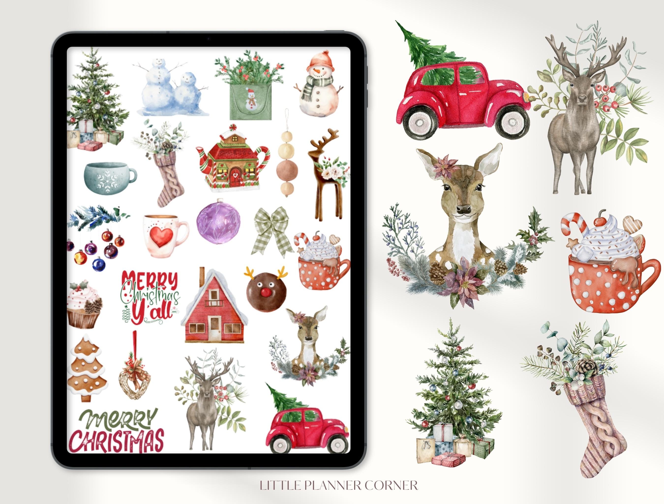 December 2024 Goodnotes Stickers | Digital Clipart | Winter Planner ...