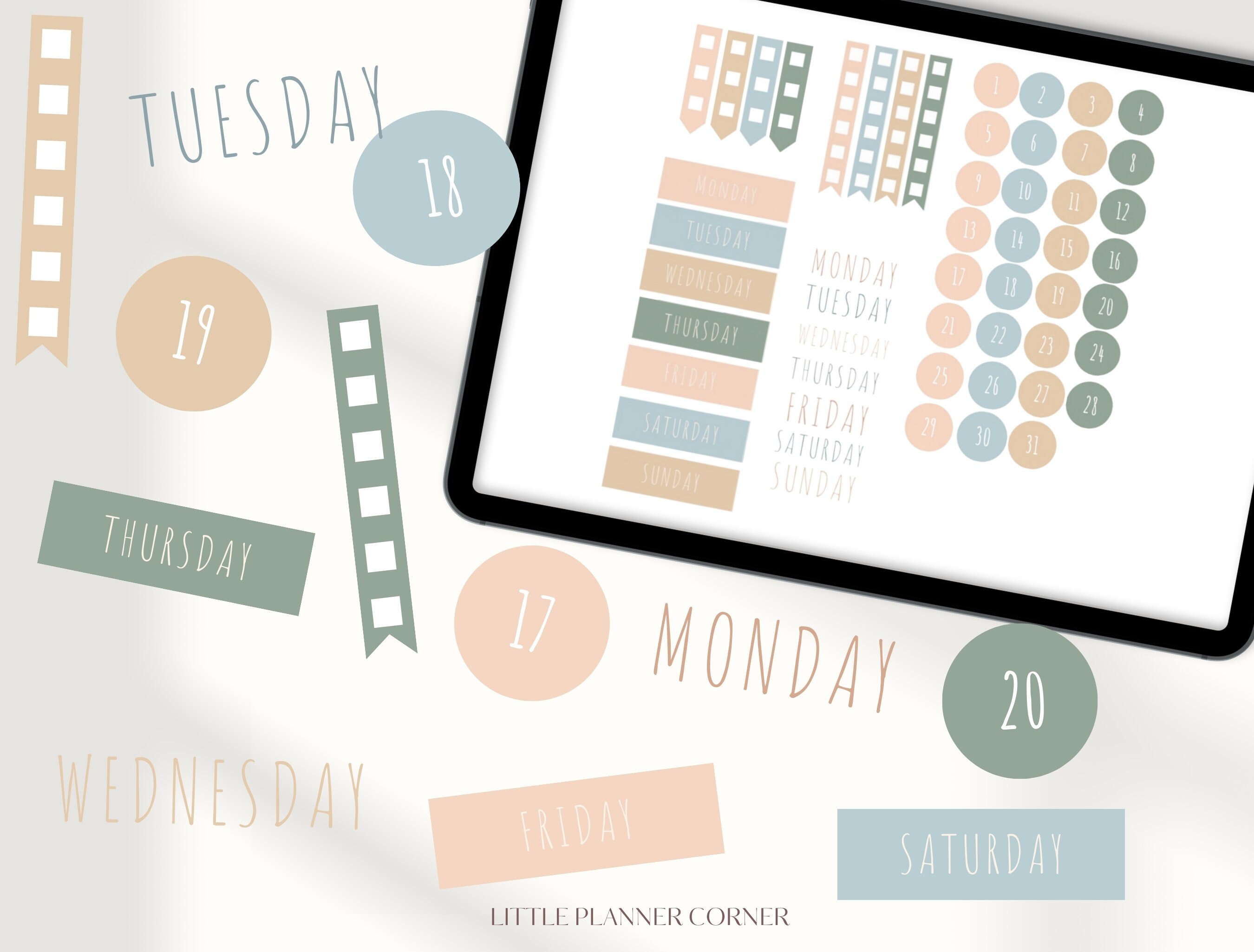 April 2024 Goodnotes Stickers|everyday Digital Stickers| Minimalist ...