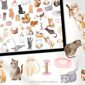Cute Kitten Goodnotes Stickers | Animals Digital Stickers |cute Cat ...