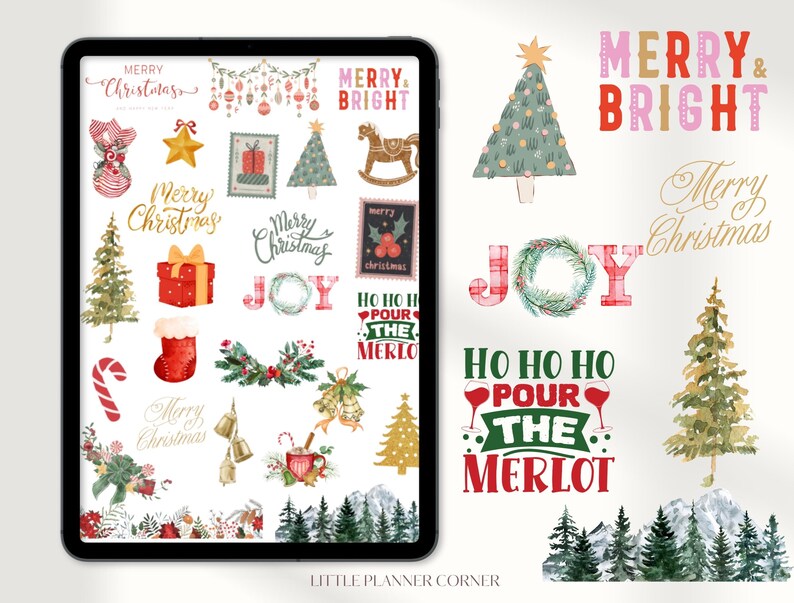 Christmas 2024 Goodnotes Stickers | Cozy Winter Planner Stickers for ...