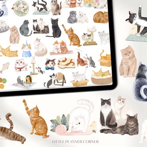Cute Kitten Goodnotes Stickers | Animals Digital Stickers |cute Cat ...