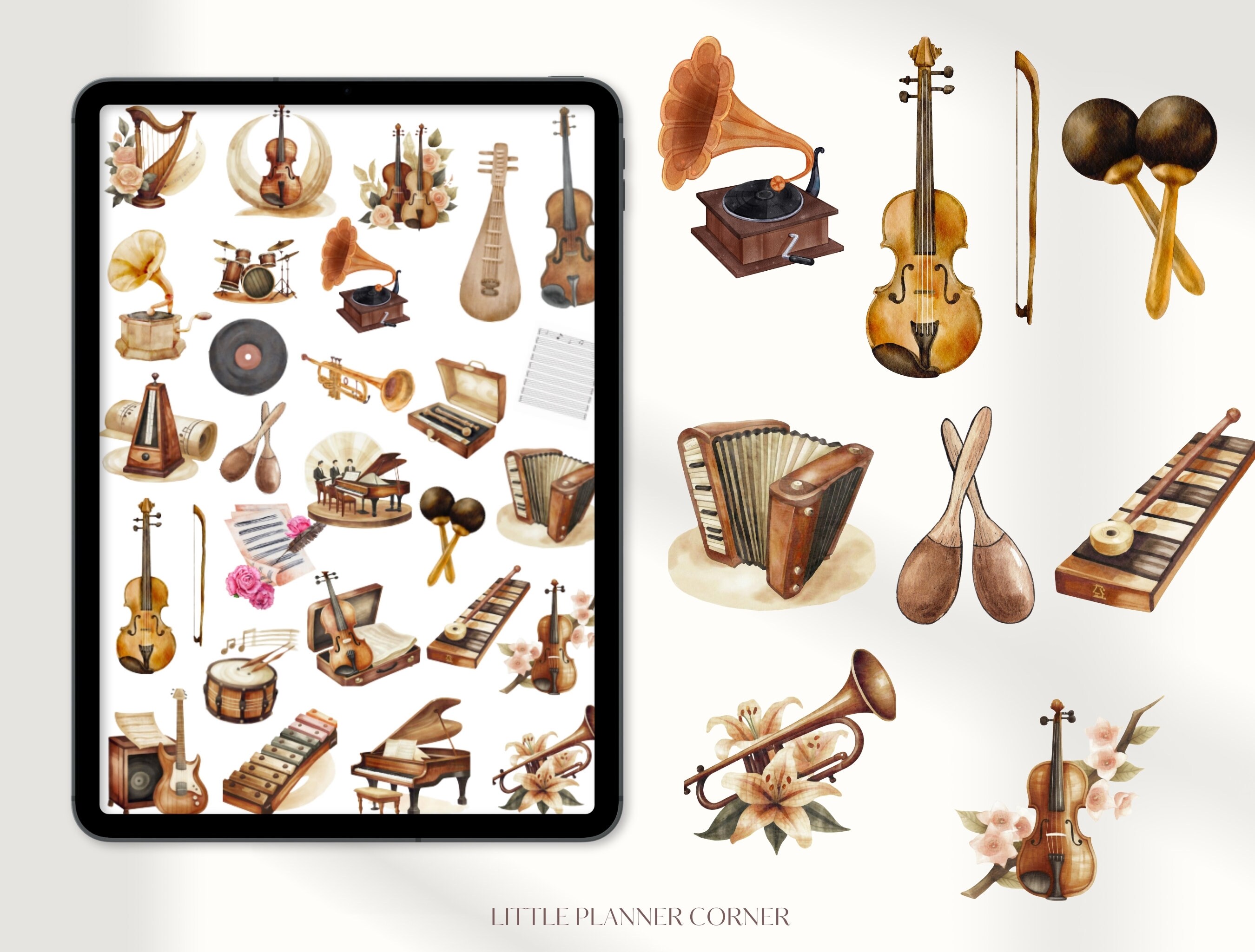 Music Goodnotes Stickers|everyday Digital Stickers| Digital Planner ...