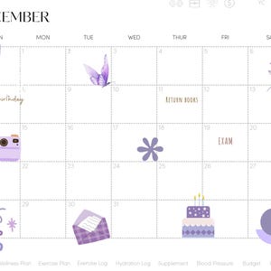 Lavender Aesthetic Goodnotes Stickers|everyday Digital Stickers|purple ...