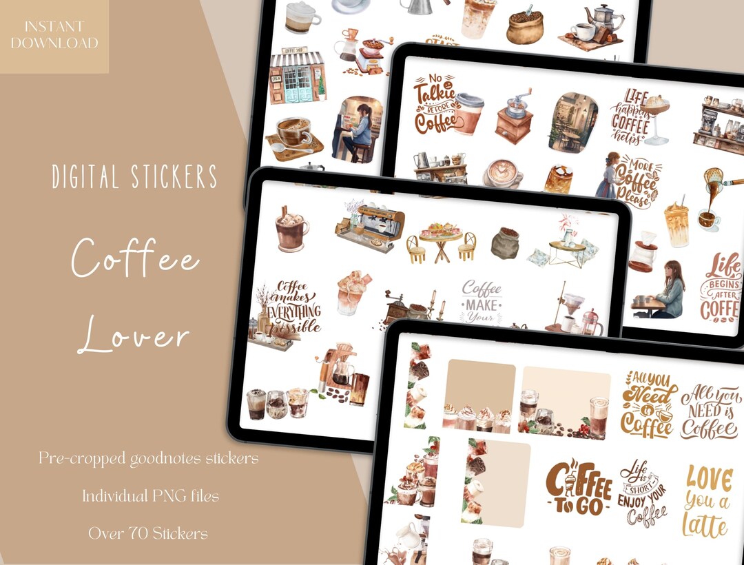 Coffee Lover Goodnotes Stickers| Everyday Digital Stickers| Goodnotes ...