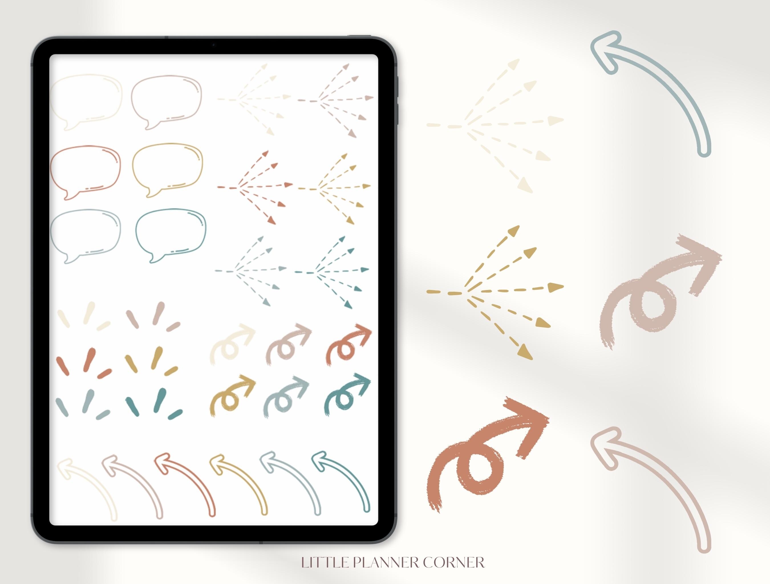 Boho Note Taking Goodnotes Stickers|everyday Digital Stickers|study ...
