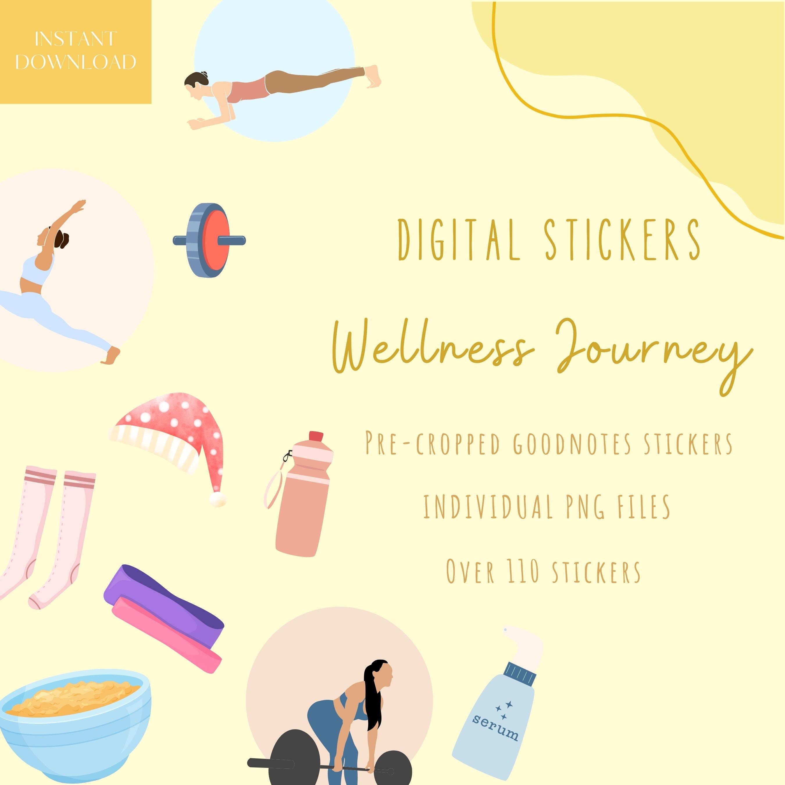 Wellness Journey Goodnotes Stickers| Everyday Digital Stickers｜planner ...