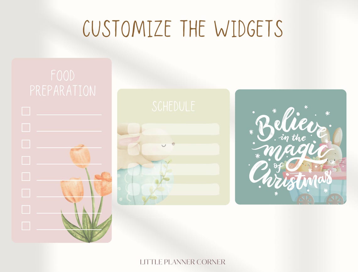 April 2025 Shapes Background Goodnotes Stickers| Easter Digital ...