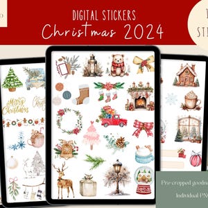 Christmas 2024 Goodnotes Stickers | Cozy Winter Planner Stickers for ...