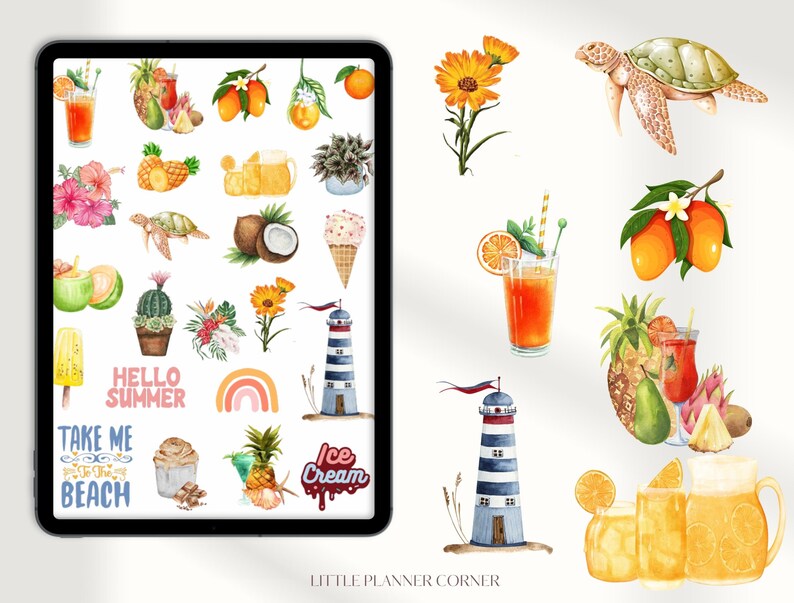 Summer 2025 Goodnotes Stickers |vacation Planner Stickers | Minimalist ...