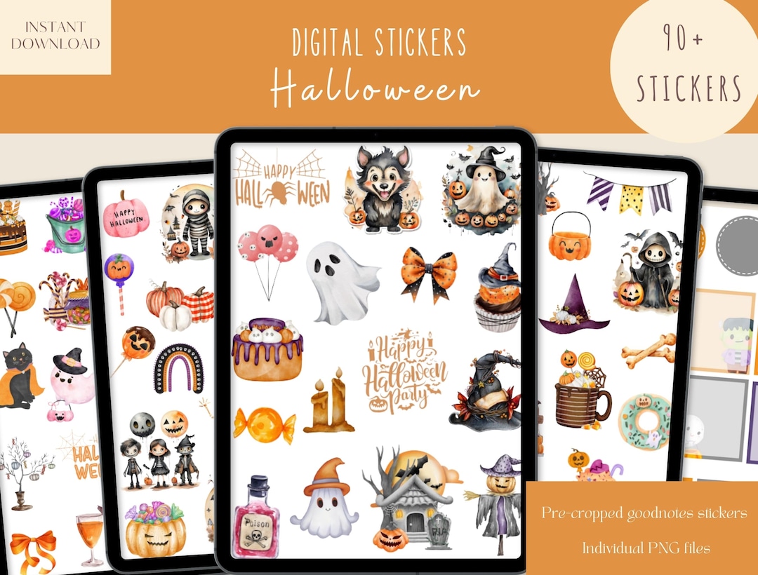 Halloween Goodnotes Stickers| Aesthetic Everyday Digital Stickers| Fall ...