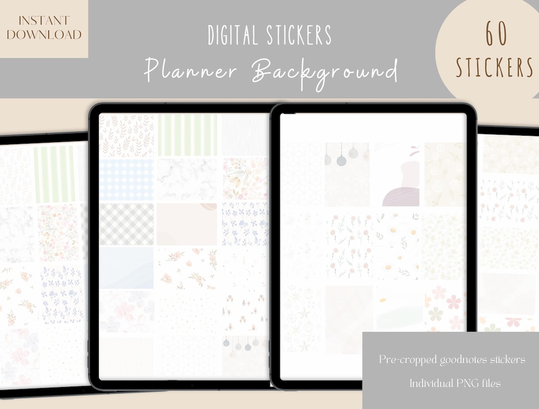 Planner Background Goodnotes Stickers | Digital Planner Backgrounds ...